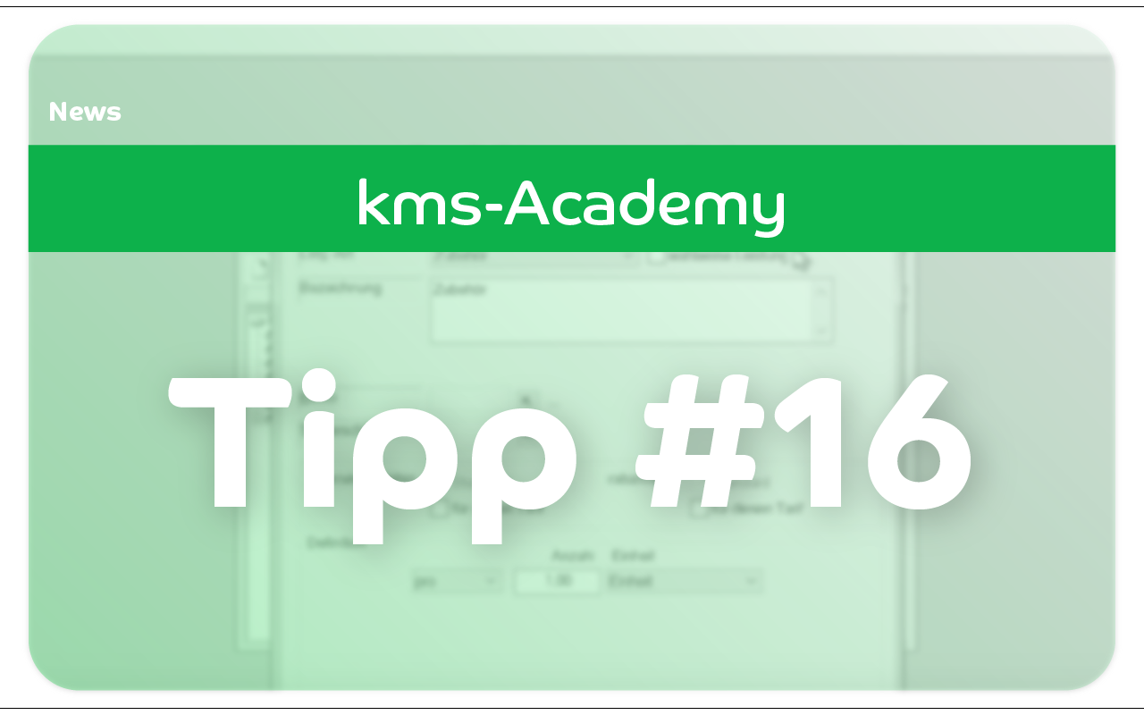 KMS-Academy | Tipp der Woche #16: Grundlagen für die Tarifeinrichtung | KMS KMS-Academy | Tipp der Woche #16: Grundlagen für die Tarifeinrichtung | KMS